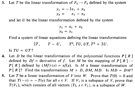 Solved 3. Let T be the linear transformation of F2 → F, | Chegg.com