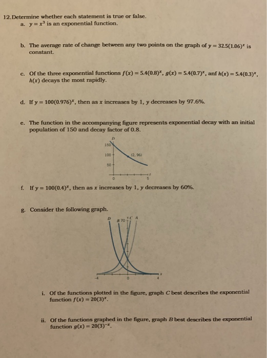 Solved 12. Determine whether each statement is true or | Chegg.com