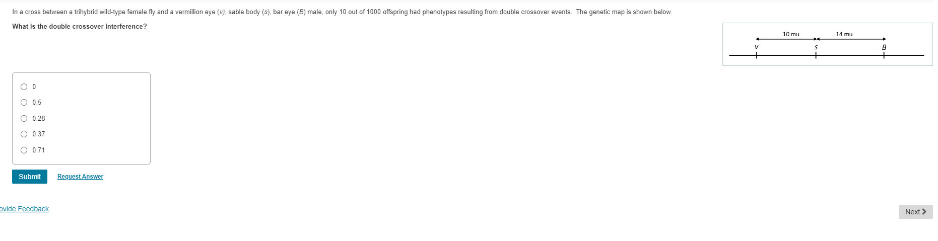Solved What is the double crossover interference? | Chegg.com
