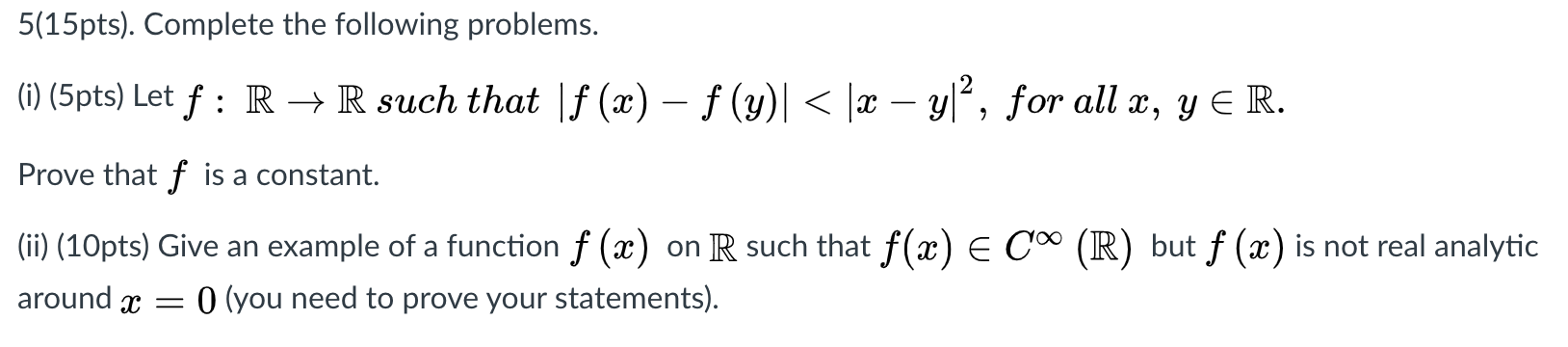 Solved 5(15pts). Complete the following problems. (1) (5pts) | Chegg.com