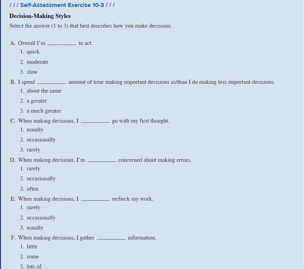 Solved Complete the Self-Assessment Exercise 10-3 on pg. | Chegg.com