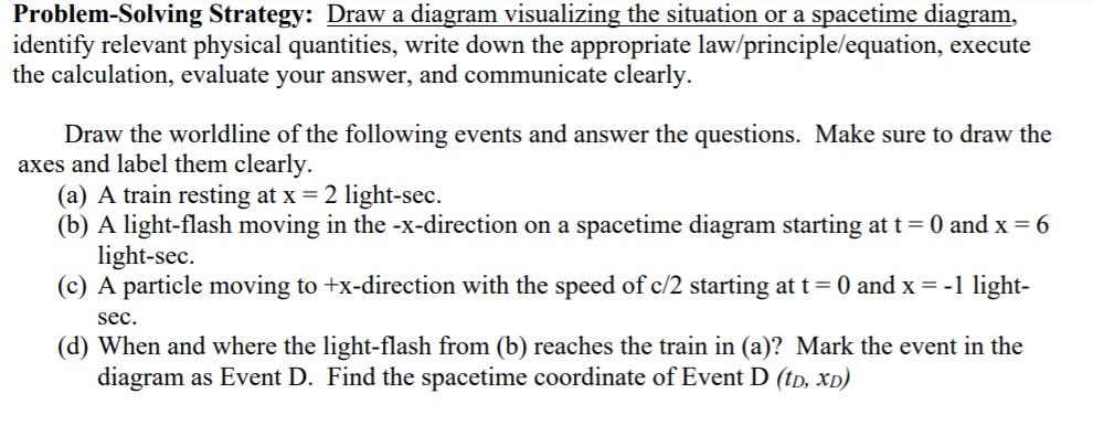 Problem-Solving Strategy: Draw a diagram visualizing | Chegg.com