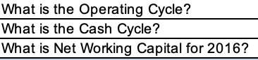 Solved What is the Operating Cycle? What is the Cash Cycle? | Chegg.com