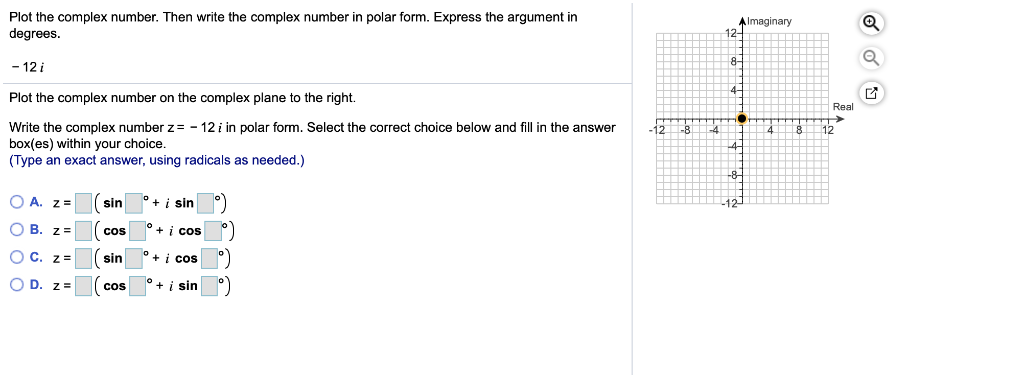 Solved Plot The Complex Number Then Write The Complex 