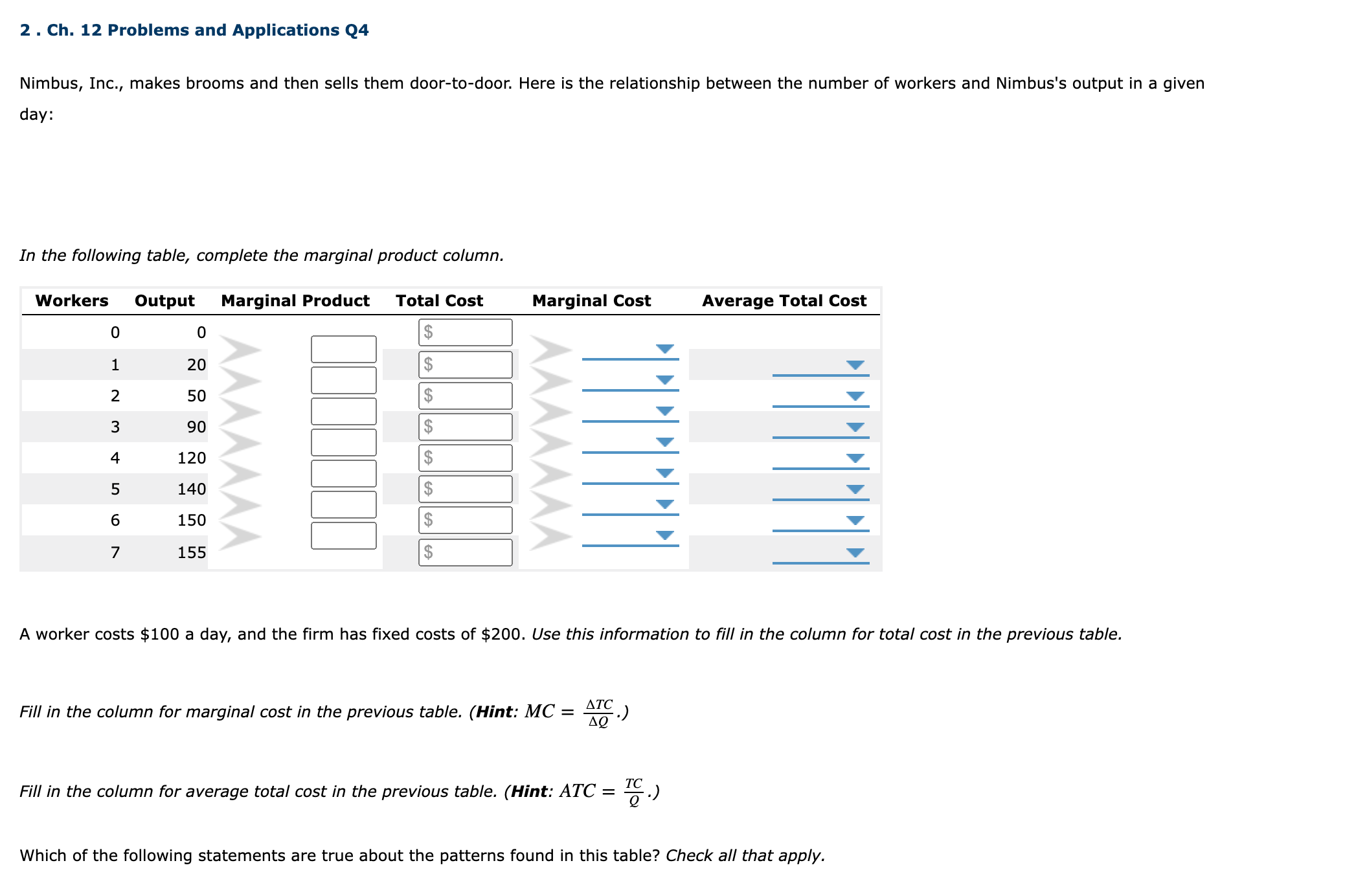 Solved 2. Ch. 12 Problems and Applications Q4 Nimbus, Inc., | Chegg.com