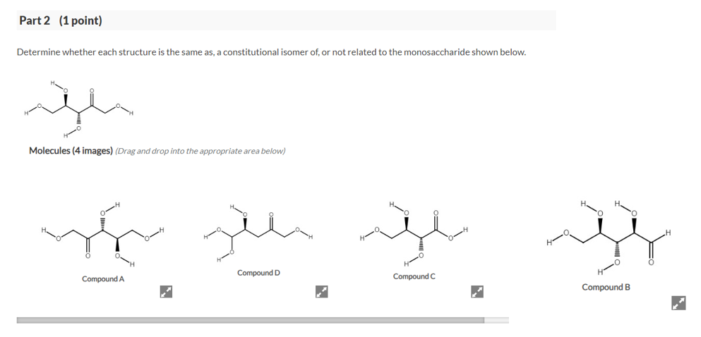 Solved Part 2 (1 ﻿point)Determine whether each structure is | Chegg.com