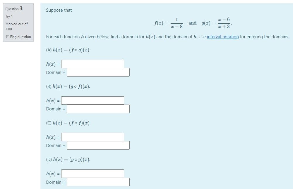 Solved The domain of f(x) is The domain of g(x) isQuestion 2 | Chegg.com