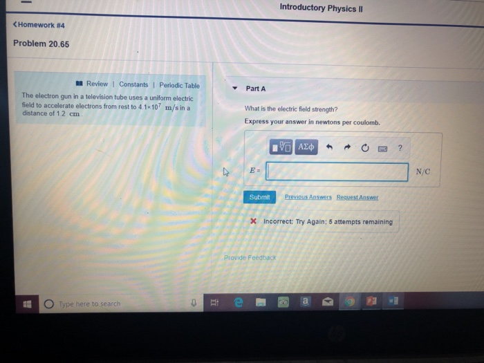Solved Introductory Physics Homework #4 Problem 20.65 Review | Chegg.com