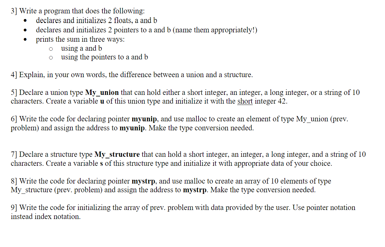 Solved 3] Write a program that does the following: - | Chegg.com
