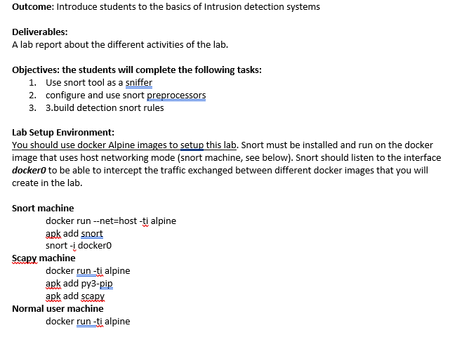Outcome: Introduce students to the basics of | Chegg.com