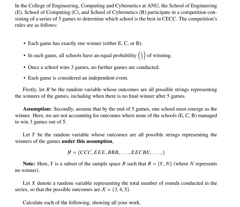 Solved In the College of Engineering, Computing and | Chegg.com