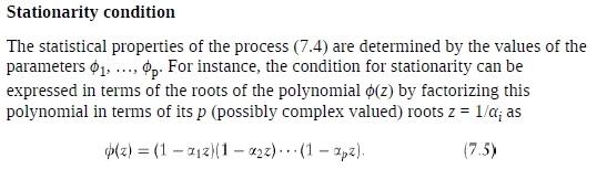Stationarity condition The statistical properties of | Chegg.com