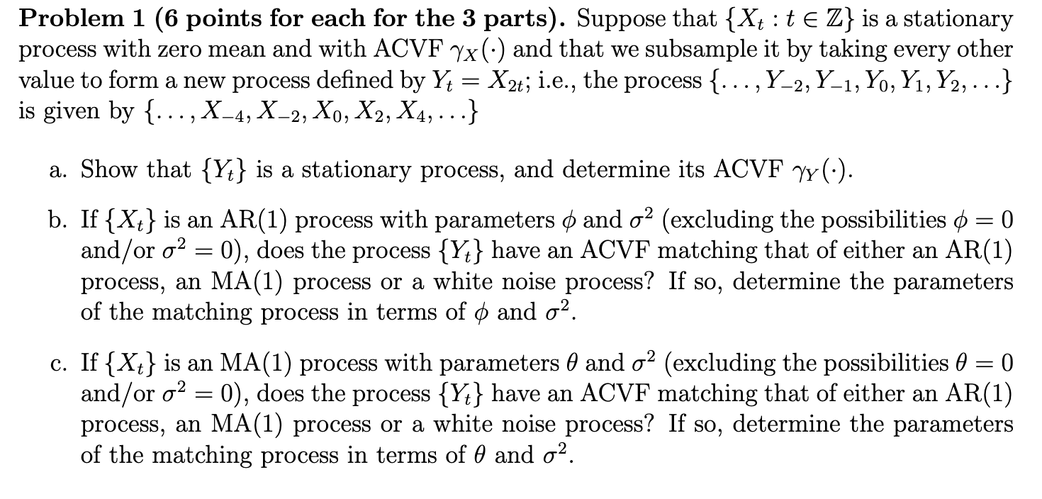 Solved Problem 1 (6 points for each for the 3 parts). | Chegg.com