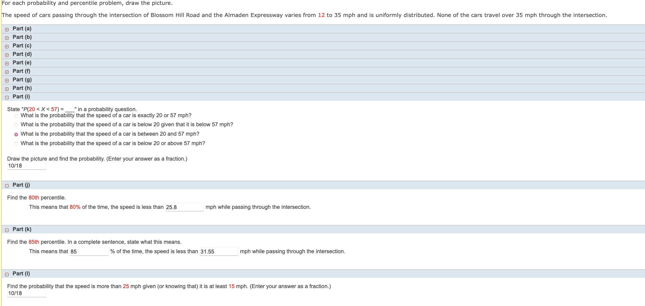 Solved For each probability and percentile problem, draw the | Chegg.com