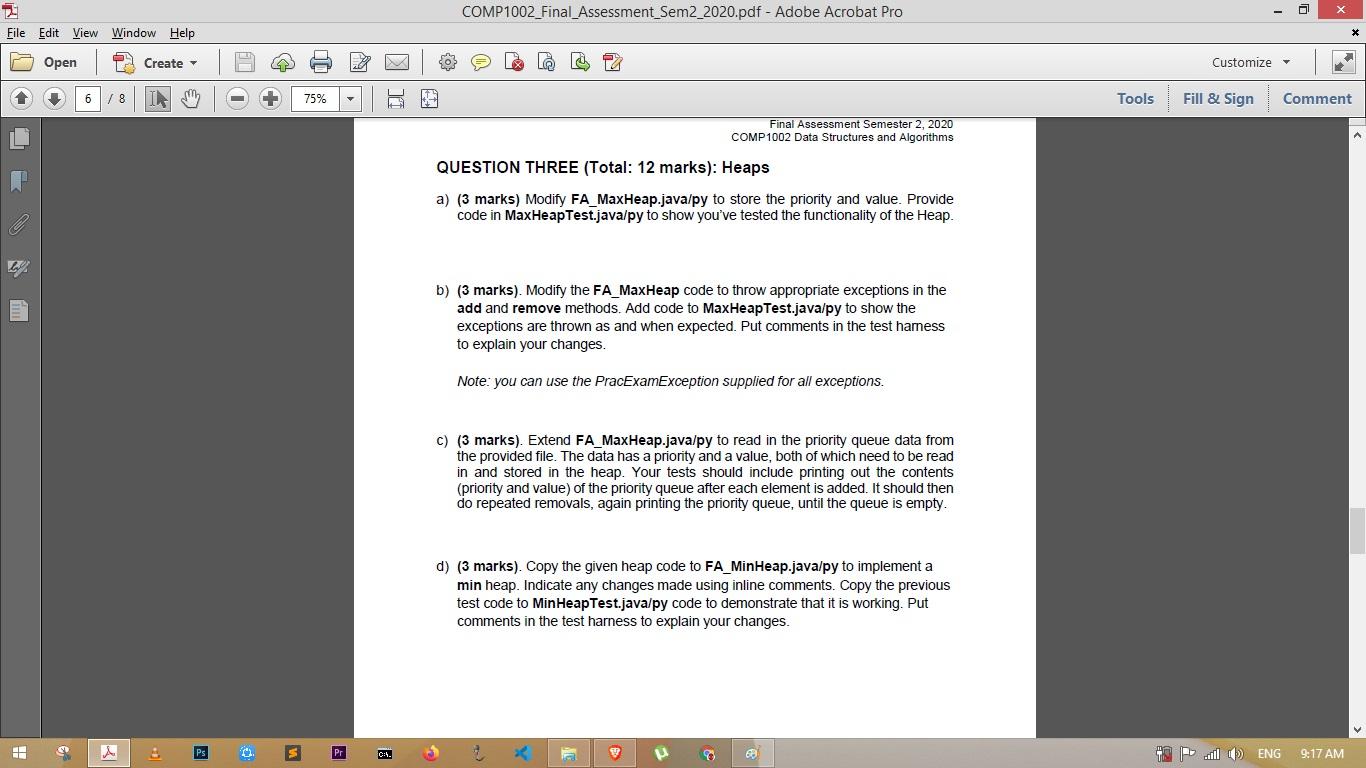 COMP1002_Final_Assessment_Sem2_2020.pdf - Adobe | Chegg.com