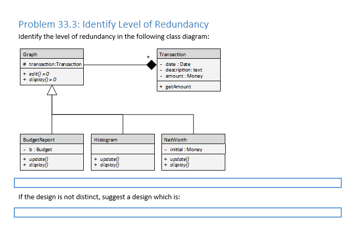 Solved Problem 33.3: Identify Level of Redundancy Identify | Chegg.com
