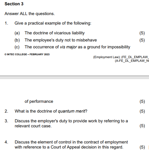 Solved Section 3 Answer ALL the questions. 1. Give a | Chegg.com