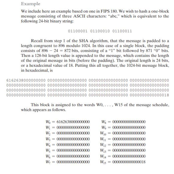 Solved 1. Use the SHA-512 hashing algorithm on the | Chegg.com