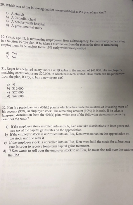 Solved 29. Which one of the following entities cannot | Chegg.com