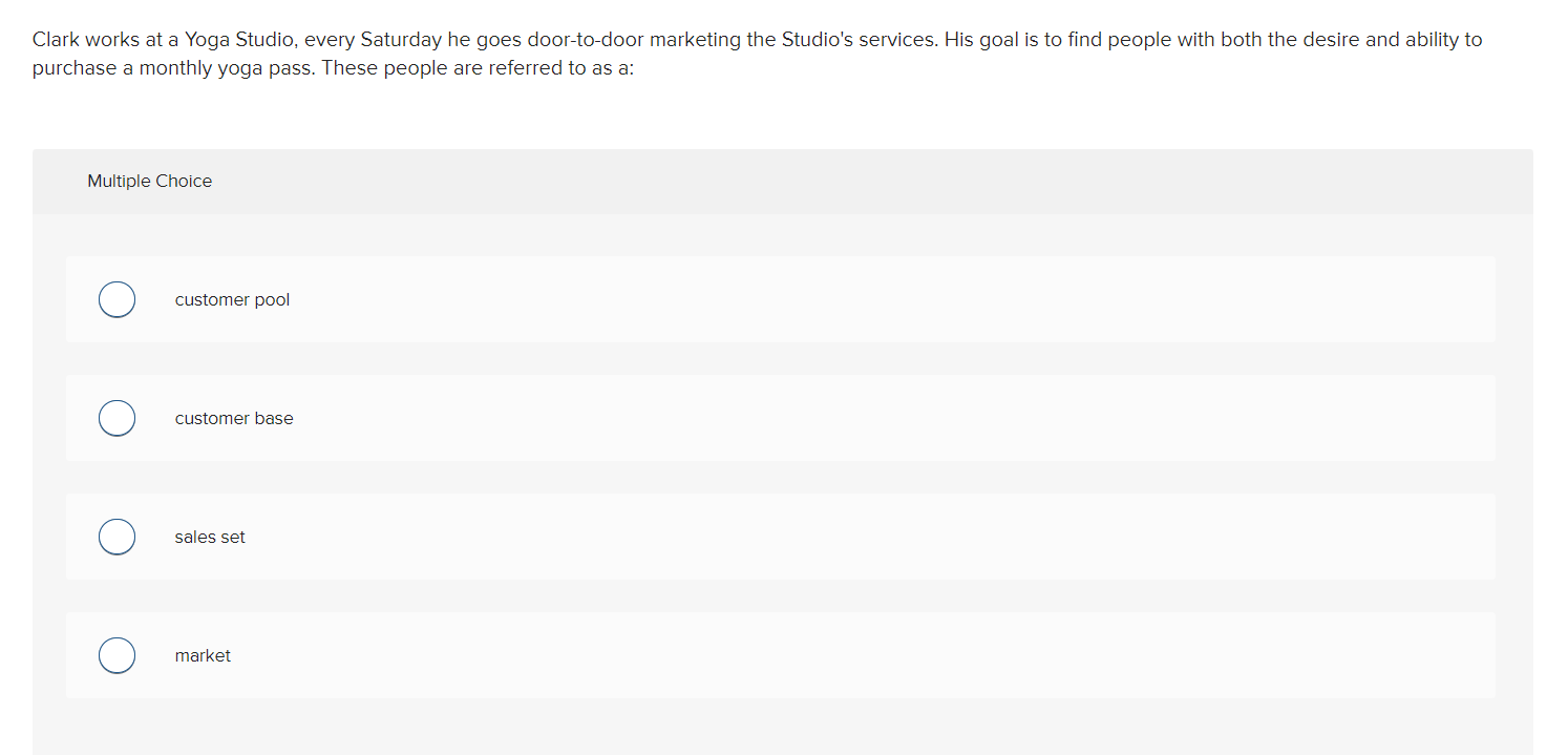 Solved Clark works at a Yoga Studio, every Saturday he goes | Chegg.com