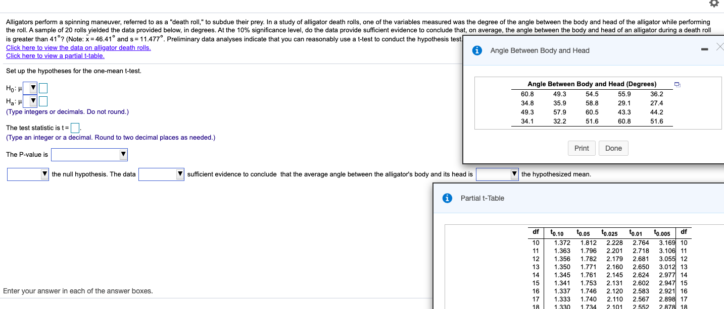 Solved Alligators perform a spinning maneuver, referred to | Chegg.com