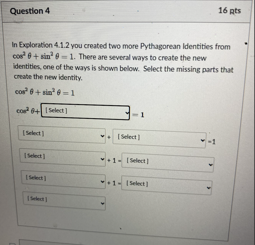 Solved In Exploration 4.1.2 you created two more Pythagorean | Chegg.com