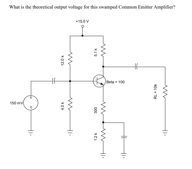 Solved What is the theoretical output voltage for this | Chegg.com