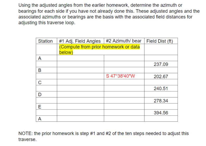 Solved Using the adjusted angles from the earlier homework, | Chegg.com