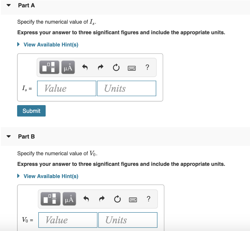 Solved Part A Specify the numerical value of Ig. Express | Chegg.com