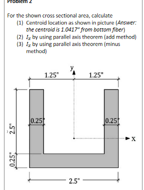 Solved Problem 2 For the shown cross sectional area, | Chegg.com
