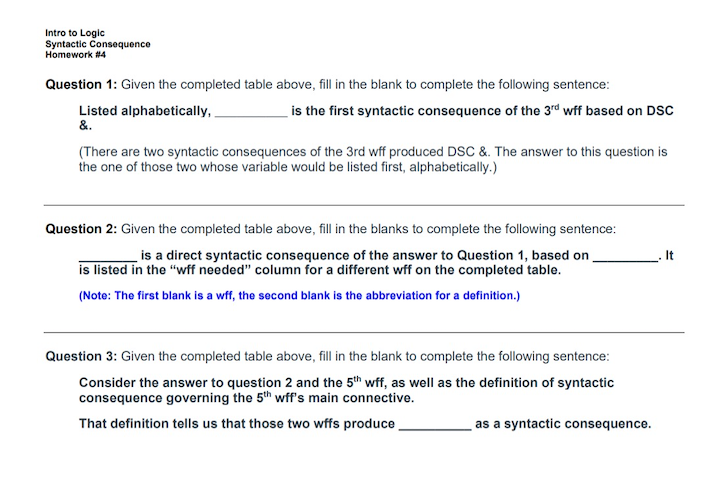 Solved Philosophy: Intro to Logic Syntactic Consequence | Chegg.com
