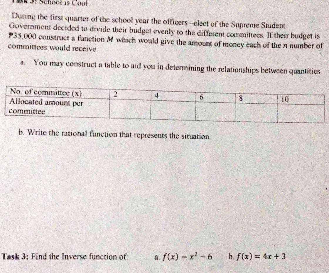 Solved ool is cool Dunog the first quarter of the school | Chegg.com