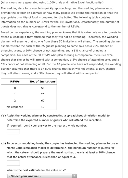 Solved All Answers Were Generated Using 1 000 Trials And