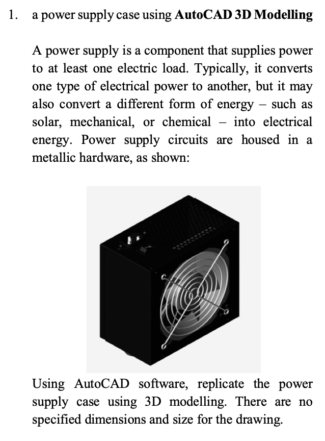 Solved AutoCAD Step-by-step instructions (detailed) on how | Chegg.com