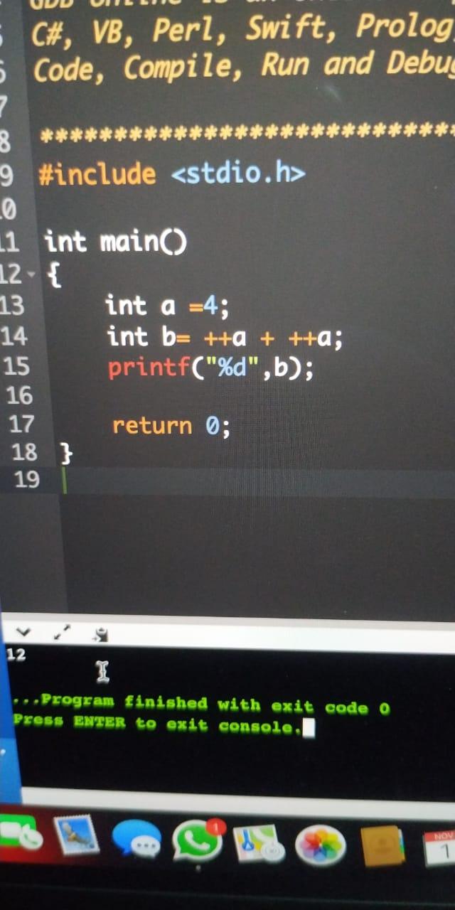 Solved 5 C#, VB, Perl, Swift, Prolog, 5 Code, Compile, Run | Chegg.com