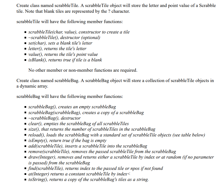 letterCount(char): a non-member function that | Chegg.com