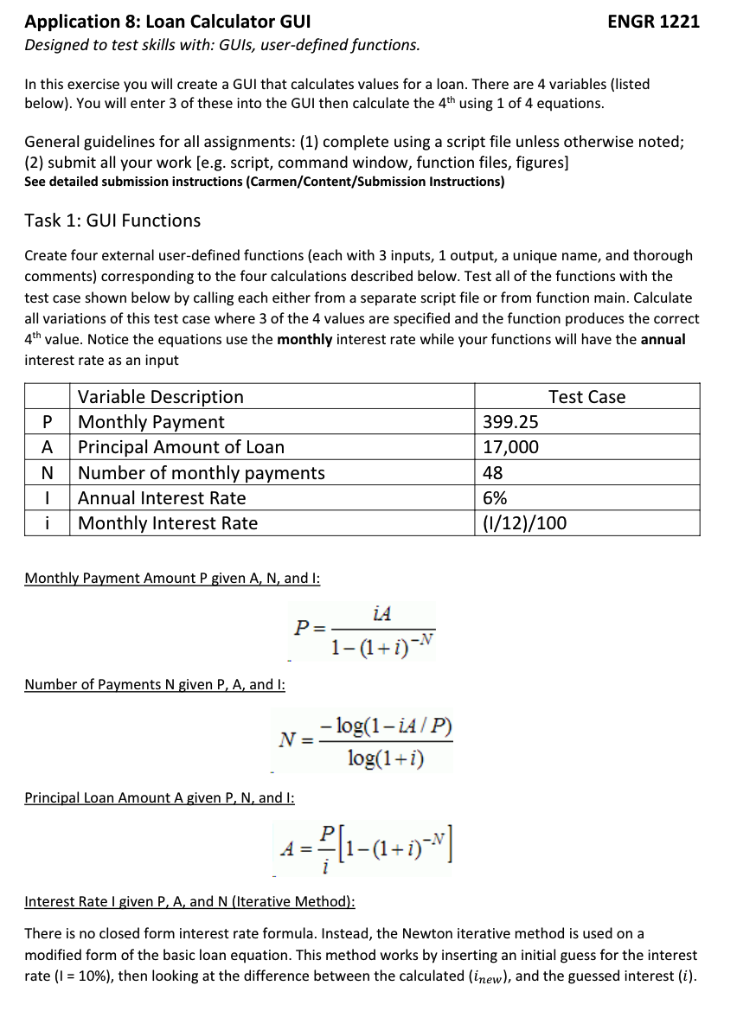 Solved Application 8 Loan Calculator Gui Designed To Test 