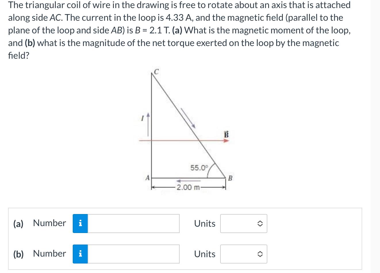 Solved The triangular coil of wire in the drawing is free to | Chegg.com