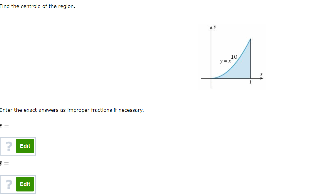 Solved Find the centroid of the region. y = x 17 Enter the | Chegg.com