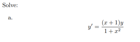 Solved y′=1+x2(x+1)y | Chegg.com