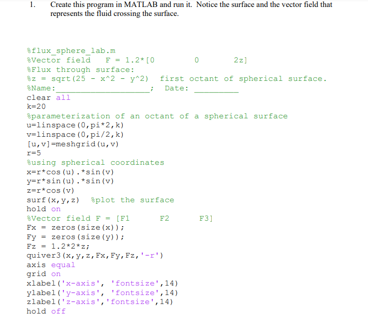 1. What is the parameterization of the surface? 1b. | Chegg.com