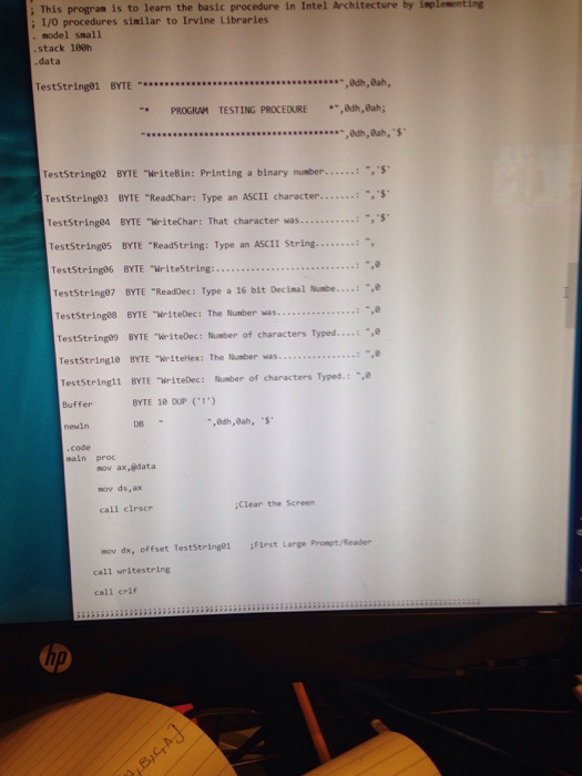 Assembly language program is incomplete need: | Chegg.com