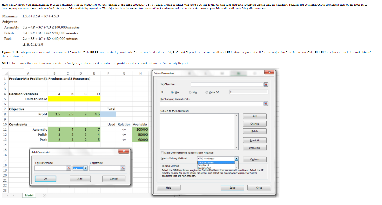Solved A) Refer to the LP model above. What is the optimal | Chegg.com