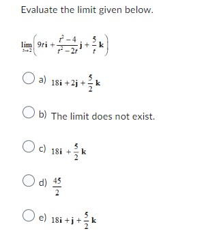 Solved Evaluate the limit given below. | Chegg.com