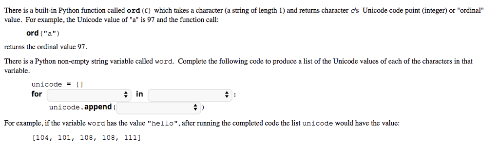 Solved There Is A Built In Python Function Called Ord C 4780