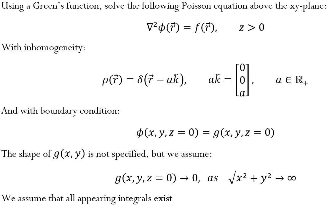 Using a Green's function, solve the following Poisson | Chegg.com
