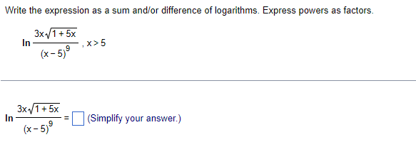 Solved Write the expression as a sum and/or difference of | Chegg.com