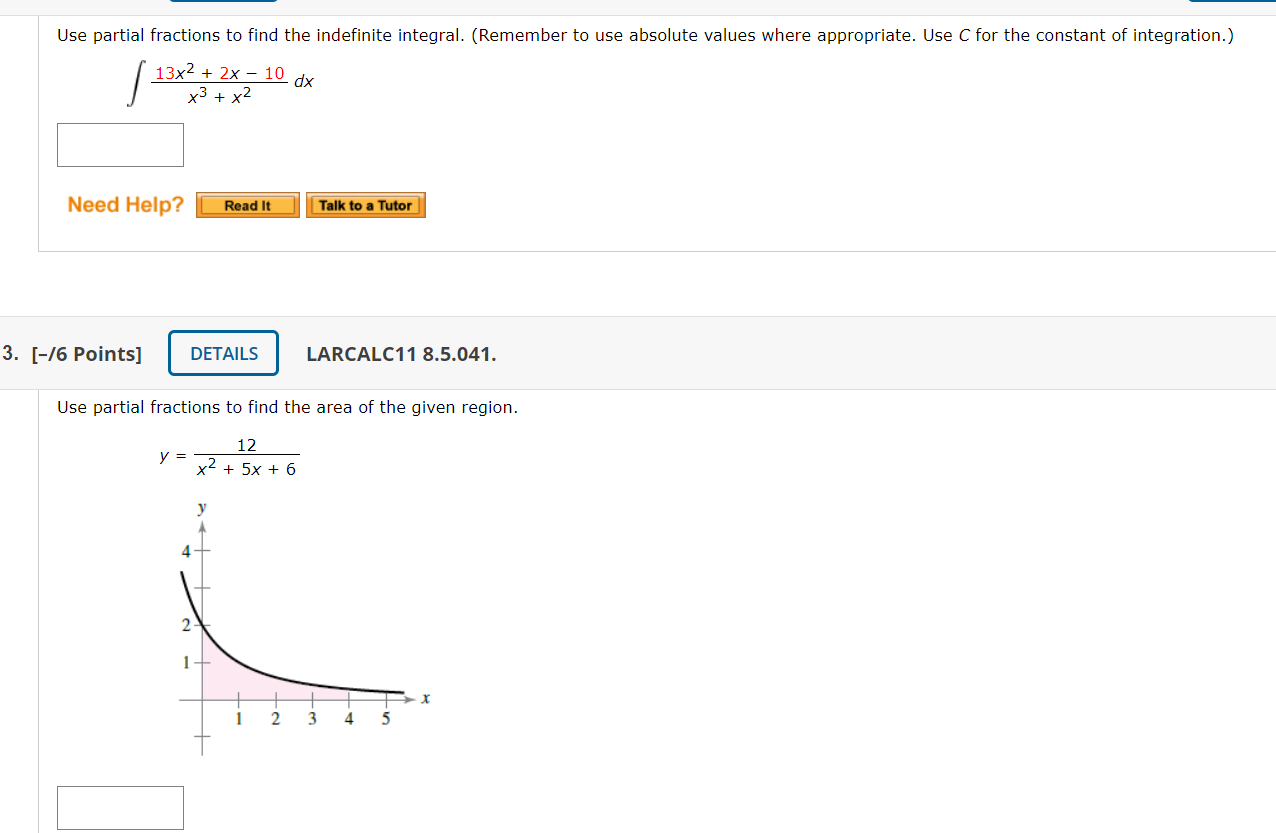 Solved Use Partial Fractions To Find The Indefinite Chegg