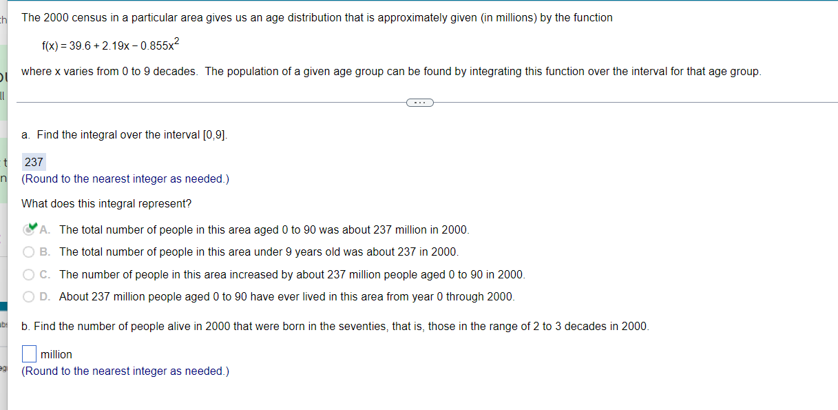 Solved ch The 2000 census in a particular area gives us an | Chegg.com
