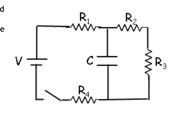 Solved A circuit is constructed with four resistors, one | Chegg.com